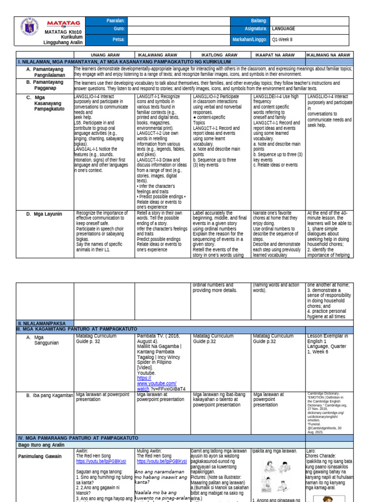 Week 8 Language | PDF
