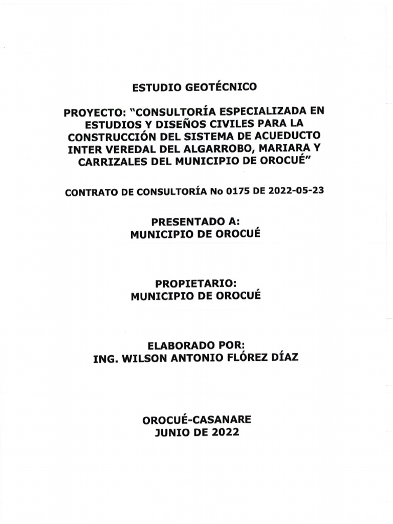 TOMO 1. PARTE G. ESTUDIO GEOTECNICO | PDF
