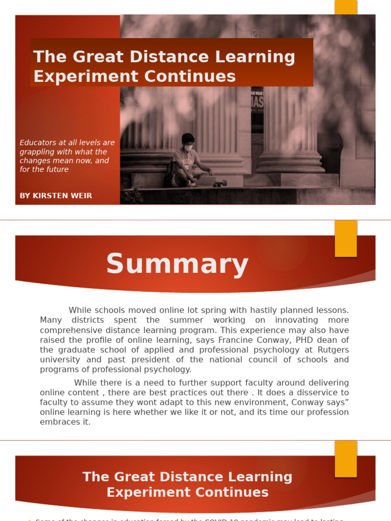 8 The Great Distance Learning Conttinues | PDF