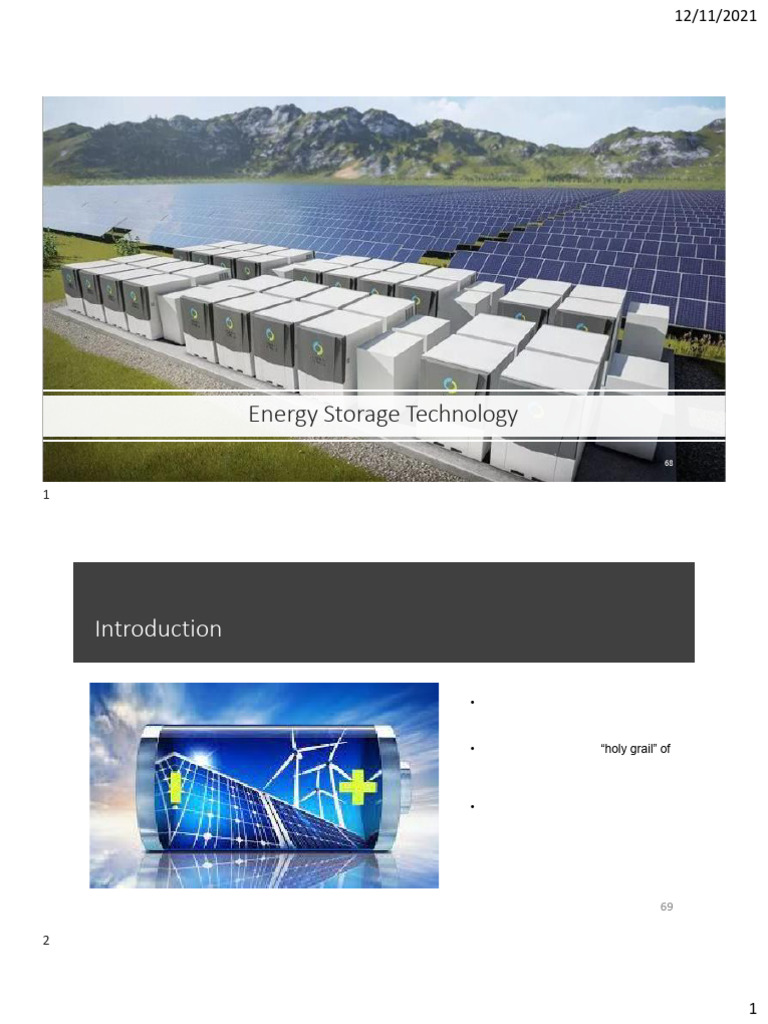 Energy Storage Technology | PDF
