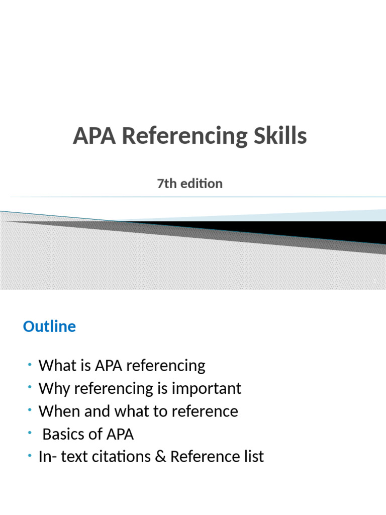 APA Referencing 7th Edition (Latest) | PDF