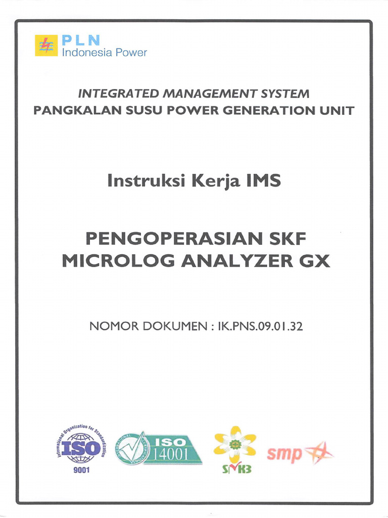 Ik Pengoperasian SKF Microlog Analyzer GX | PDF