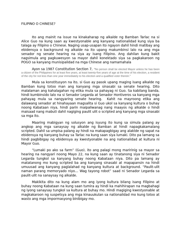 Filipino Essay Finals | PDF