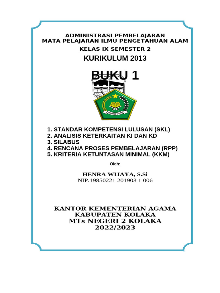 Cover Buku Guru 1 | PDF