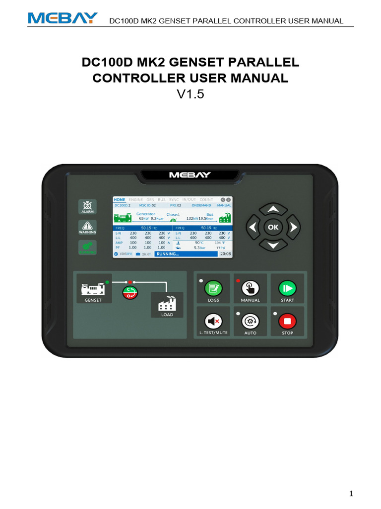 Manual Controlador Ingles DC100D MK2 V1.5 20230620 | PDF