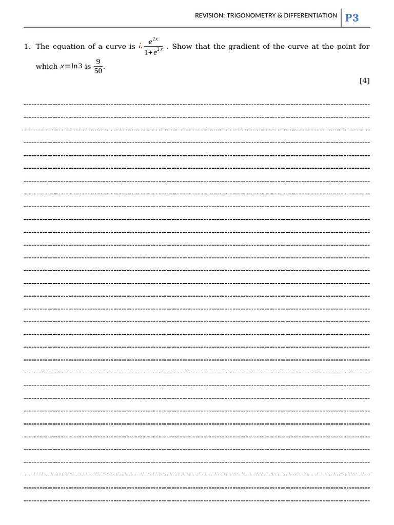 Revision 3 CIE Pure Mathematics 3 | PDF