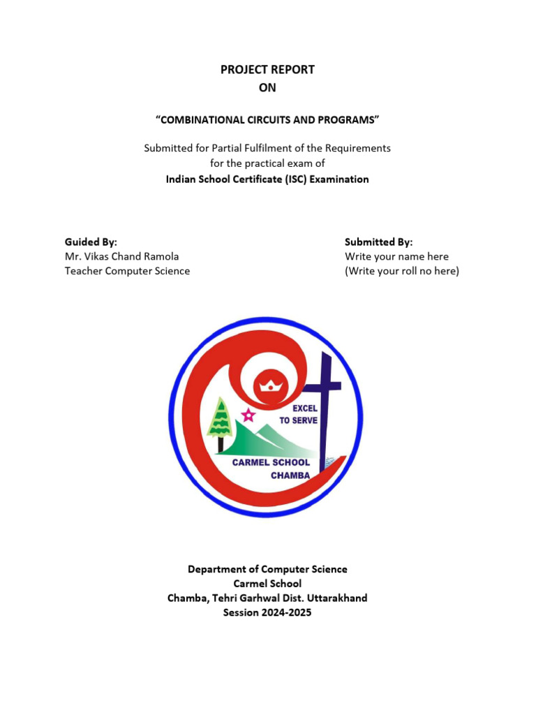 First Page of Project | PDF