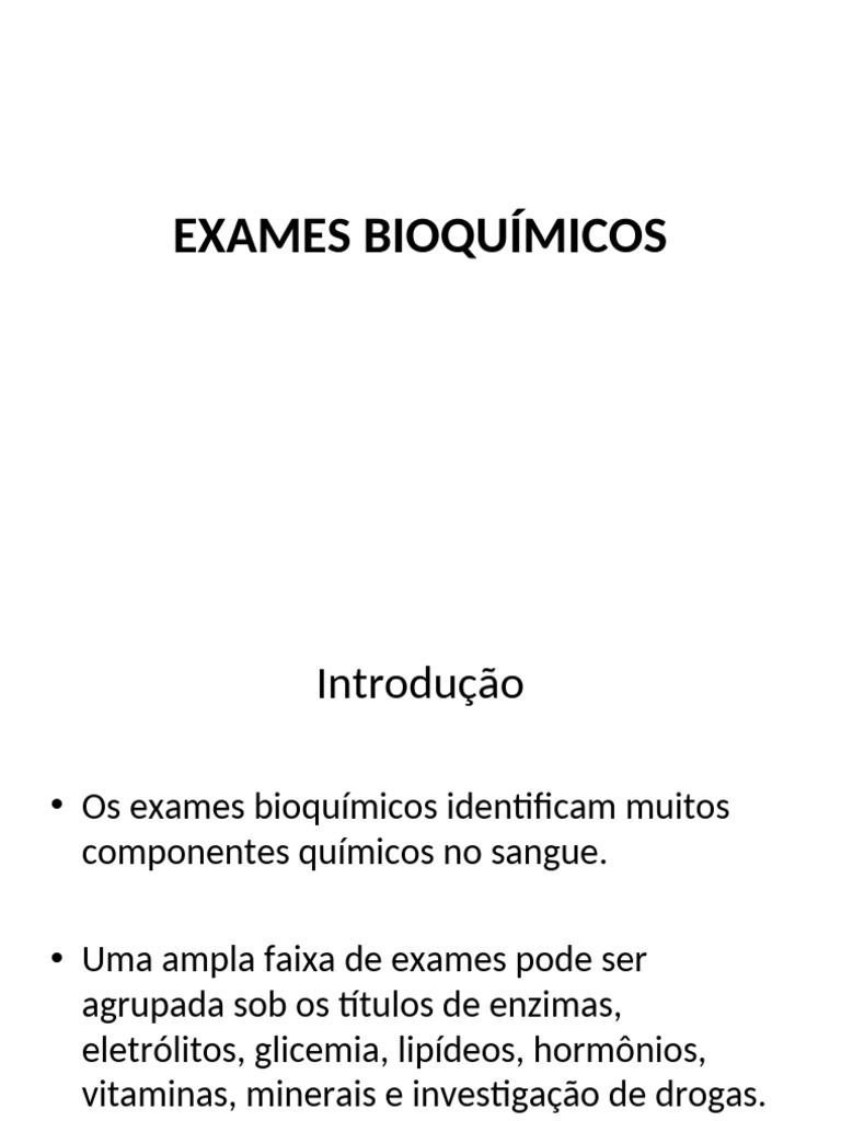 Exames Bioquímicos | PDF