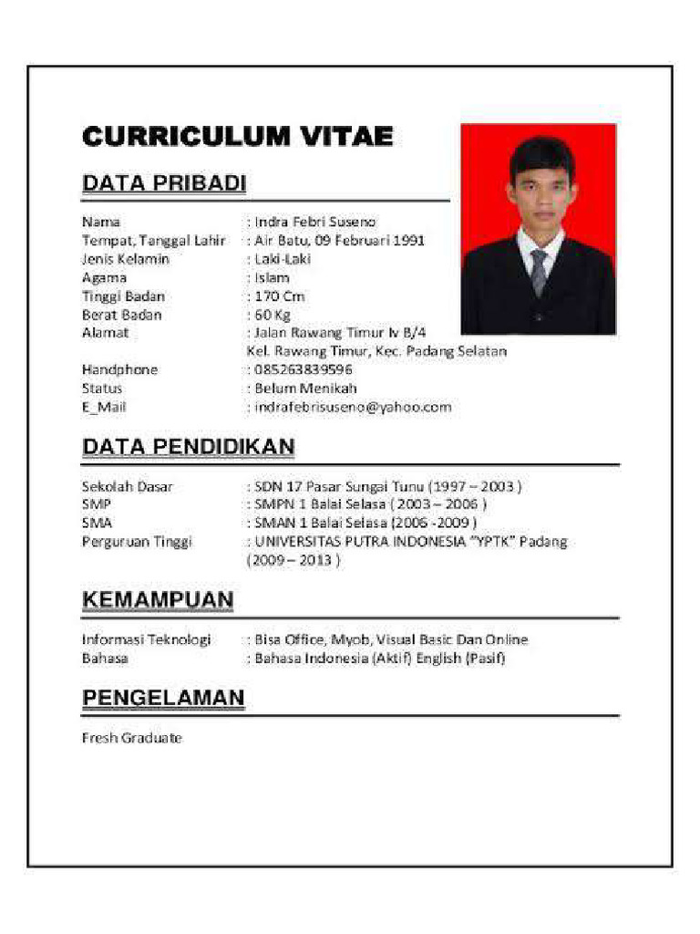 Contoh CV 2 | PDF