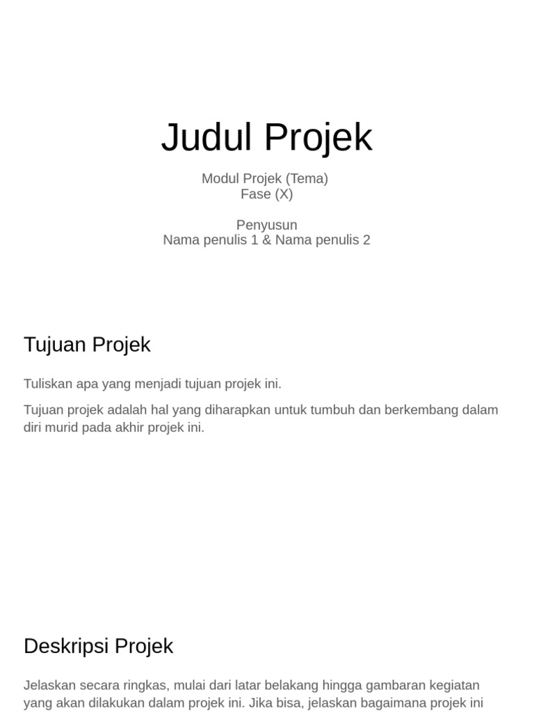 Template Modul Projek | PDF