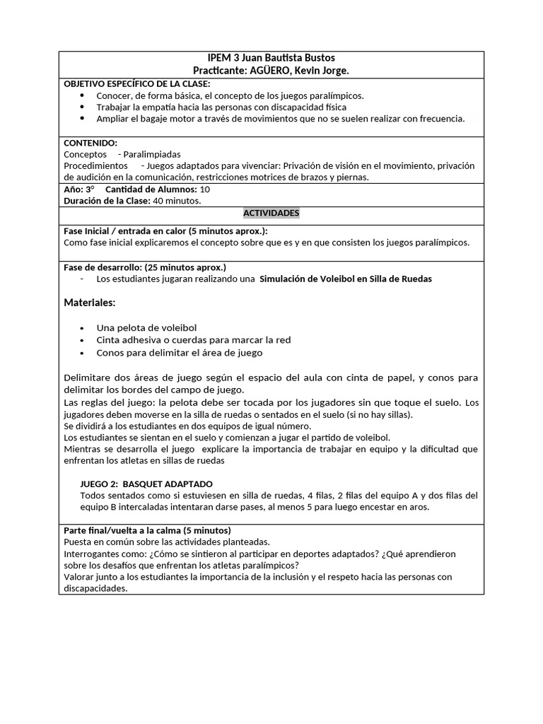 Planificación Aulica - Agüero | PDF