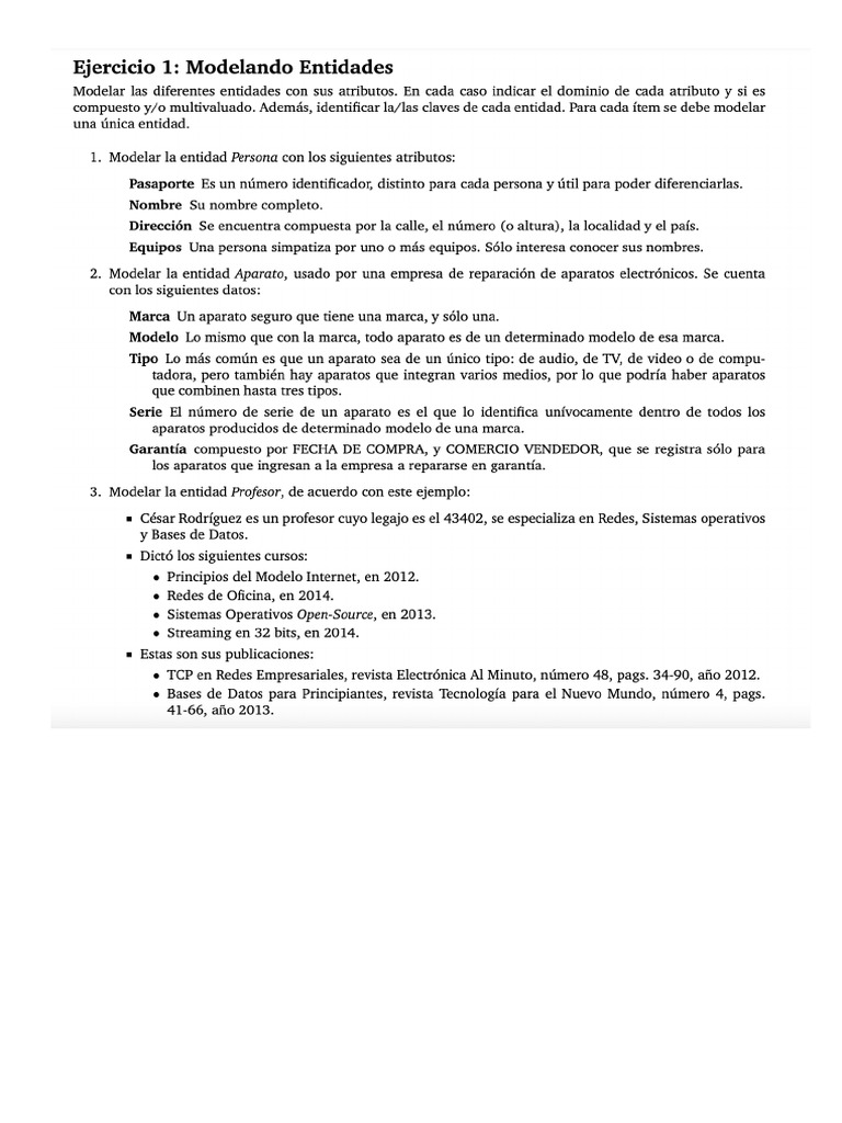 Ejercicio 1. Modelo ER | PDF