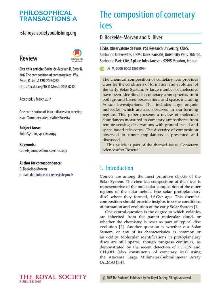 Comet color Rossetta. | PDF