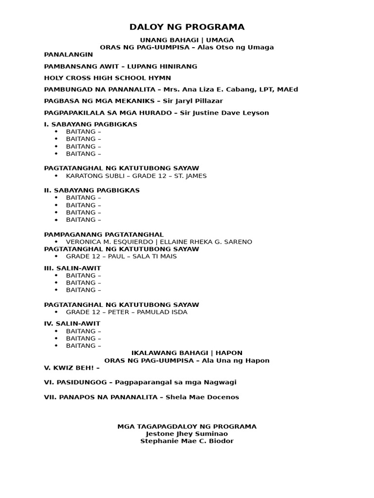DALOY-NG-PROGRAMA | PDF
