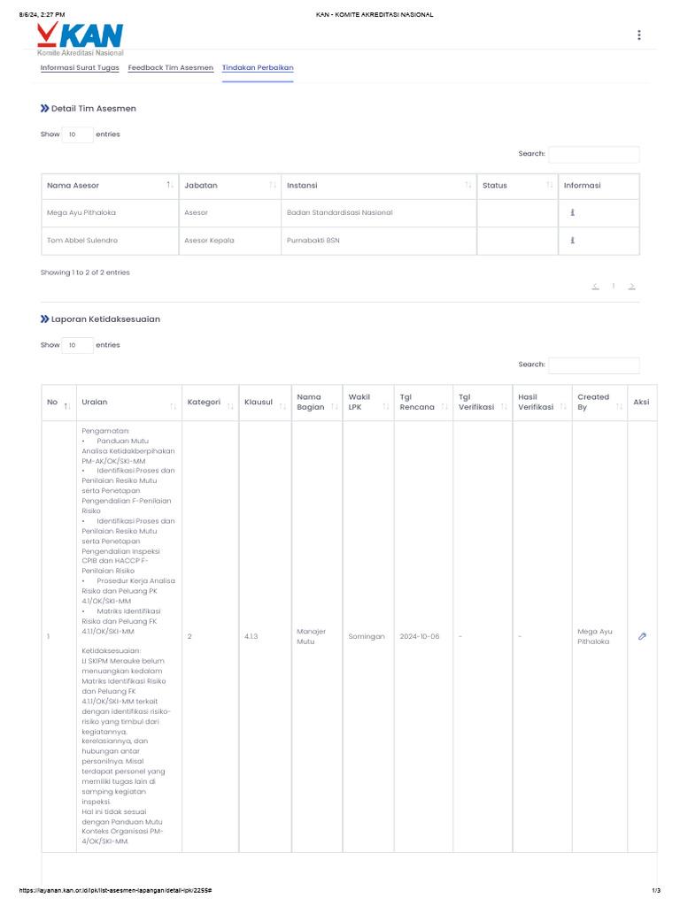 KAN - KOMITE AKREDITASI NASIONAL-lks | PDF