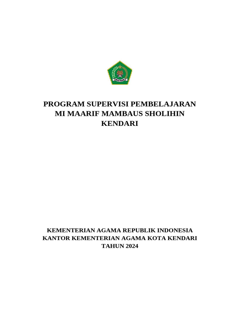 Program Supervisi Pembelajaran | PDF