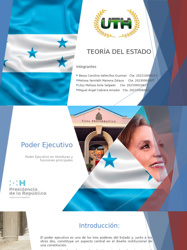 Poder Ejecutivo (Finalizada) | PDF | Honduras | Separación de poderes
