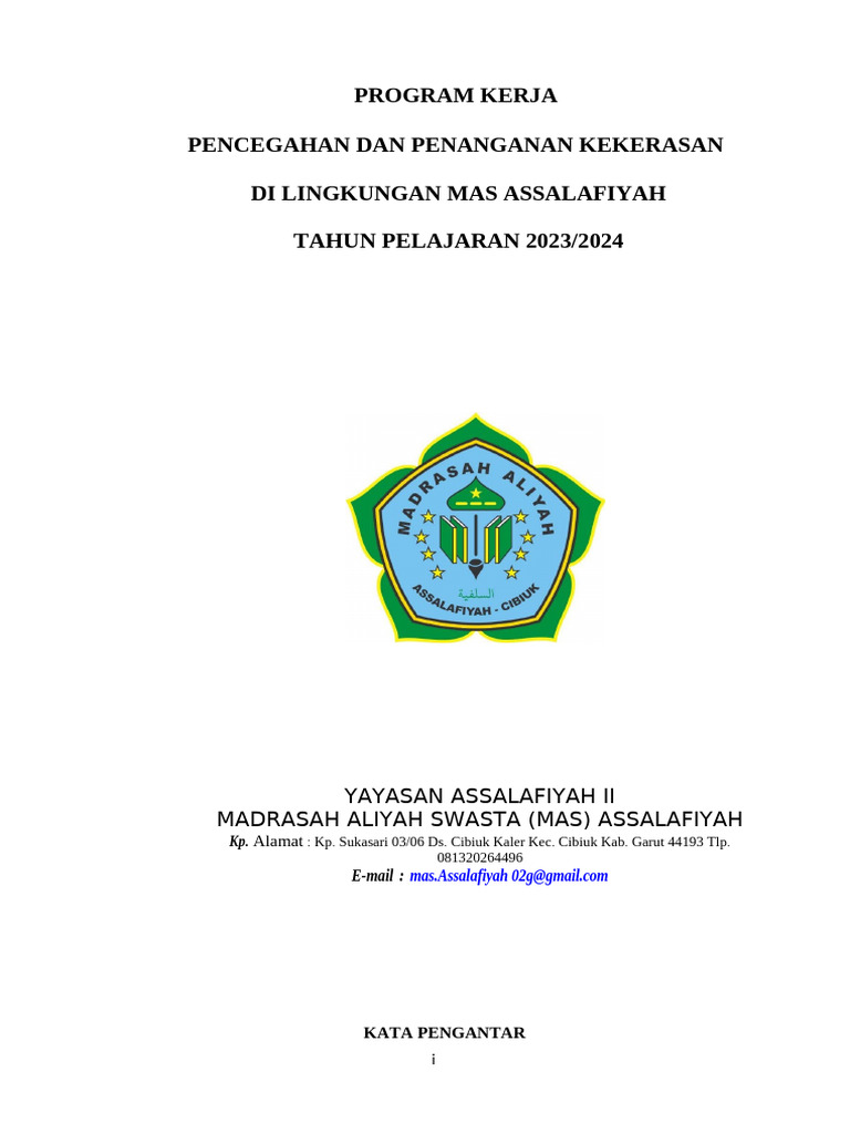 Program Kerja TPPK | PDF