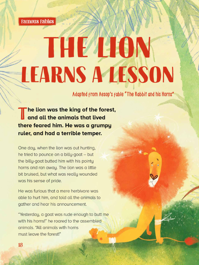 The Lion Learns A Lesson | PDF