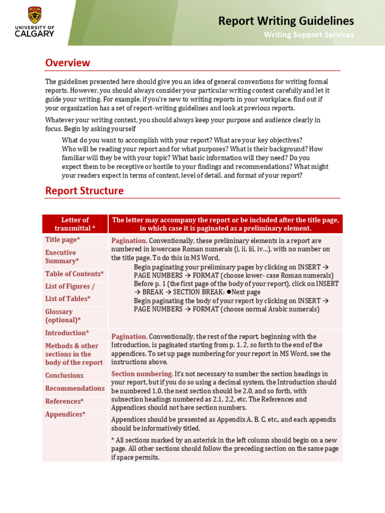 Report Writing Guidelines Academic Genre | PDF | Grammatical Tense ...