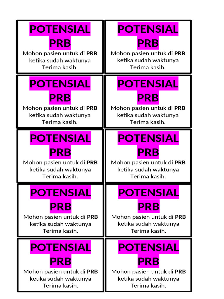Tulisan Potensial PRB | PDF