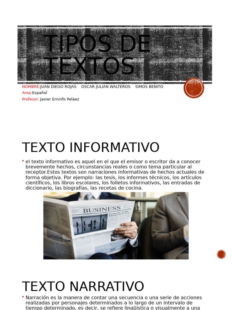 Tipos de Textos (1) | PDF