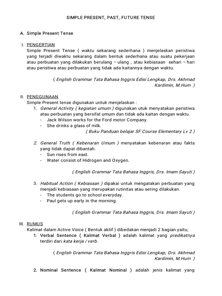 Simple Present - Past - Future Tense | PDF | Lexical Semantics ...