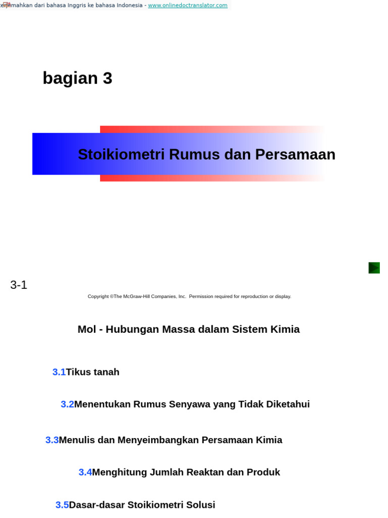 Chapter 3 STOIKIOMETRY Silberberg.en.Id | PDF