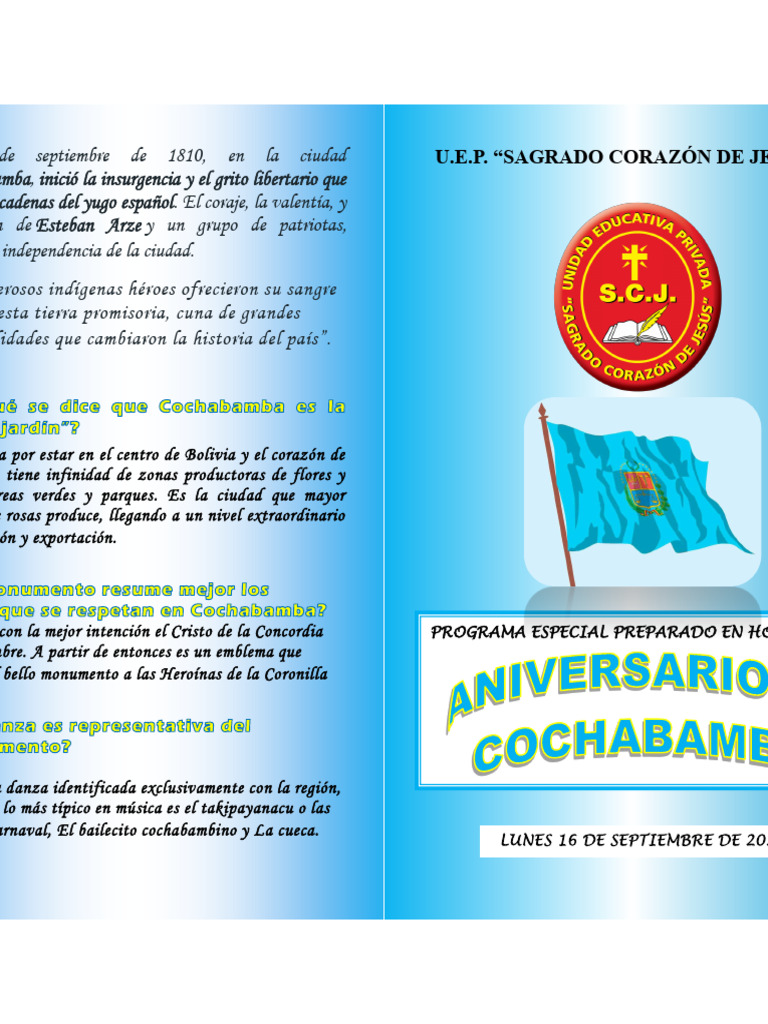 Aniversario de Cochabamba | PDF