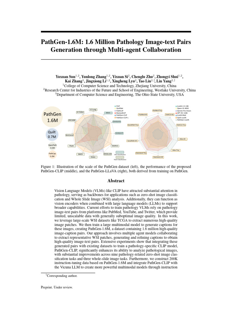 PathGen-1.6M 1.6 Million Pathology Image-Text Pairs | PDF