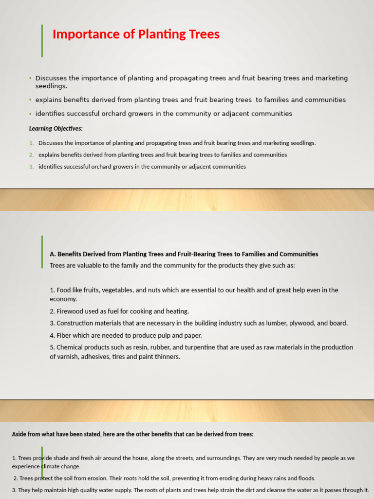 Importance of Planting Trees | PDF