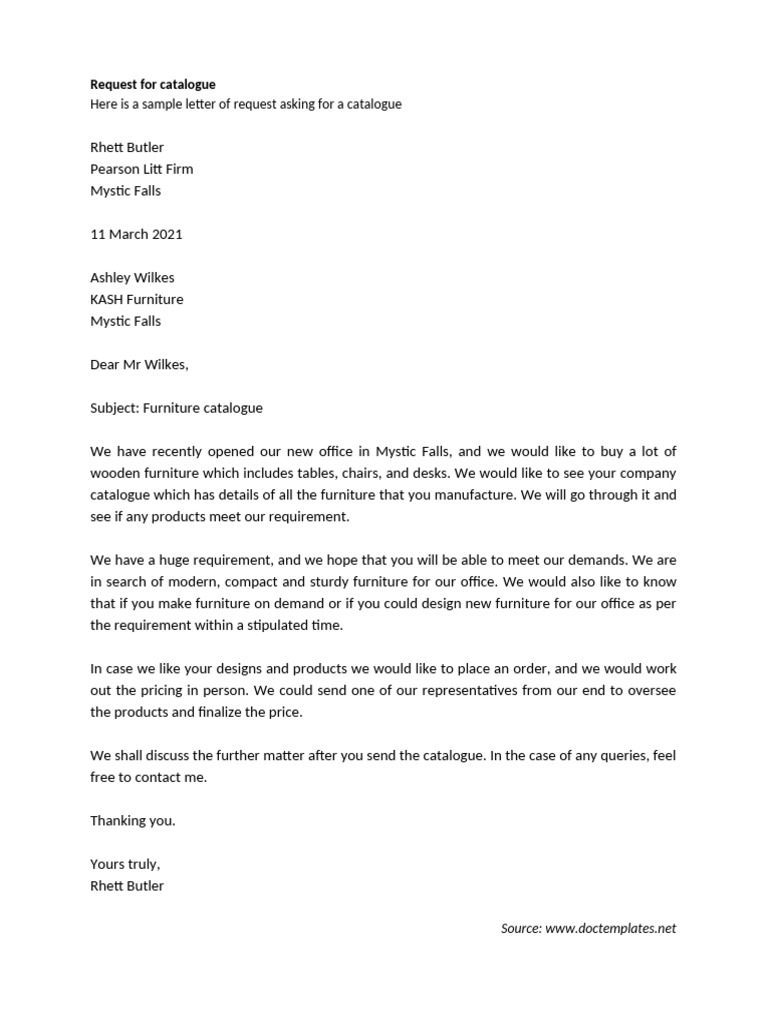 Request Letter Samples and Format | PDF