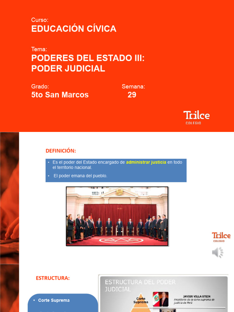5to-C-Vica - Colegio 5to San Marcos (Semana 29) - Poder Judicial | PDF