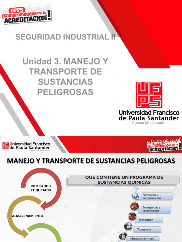 Clase 3.1 - Manejo y Transporte de Sustancias Peligrosas | PDF