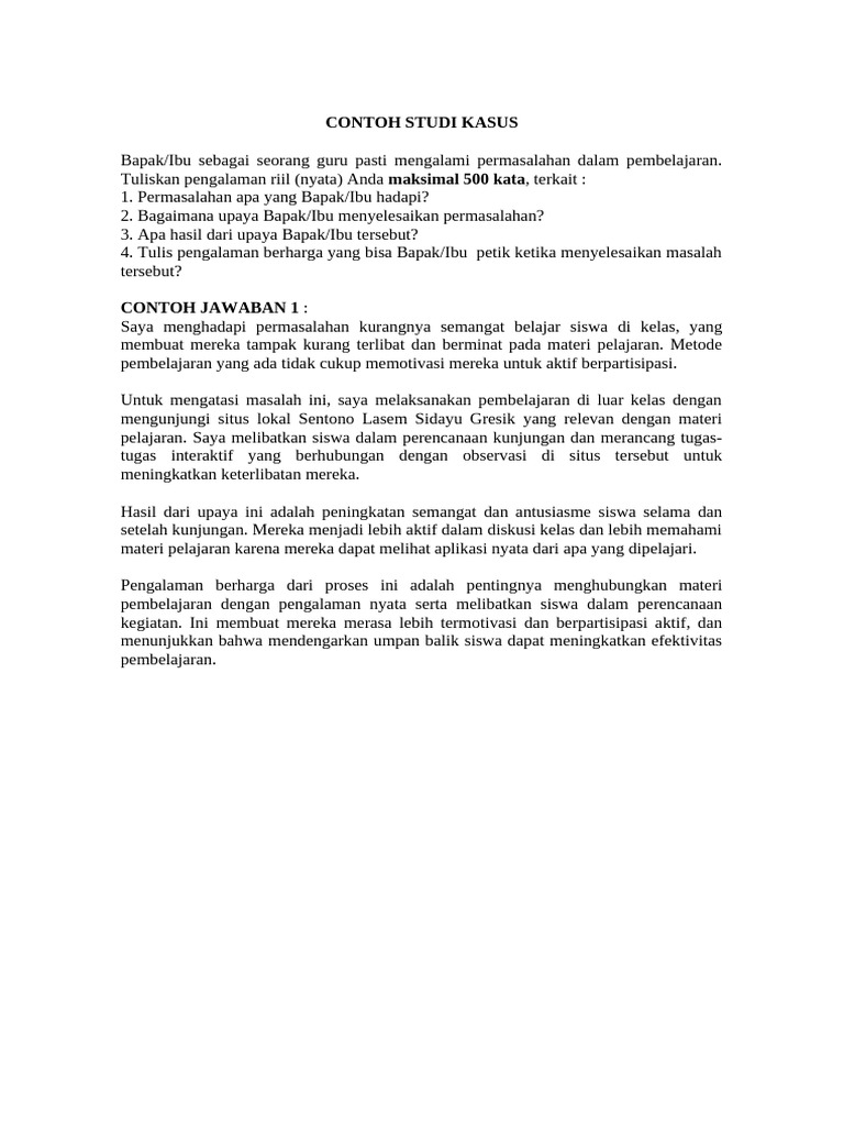 Contoh Studi Kasus Pdf