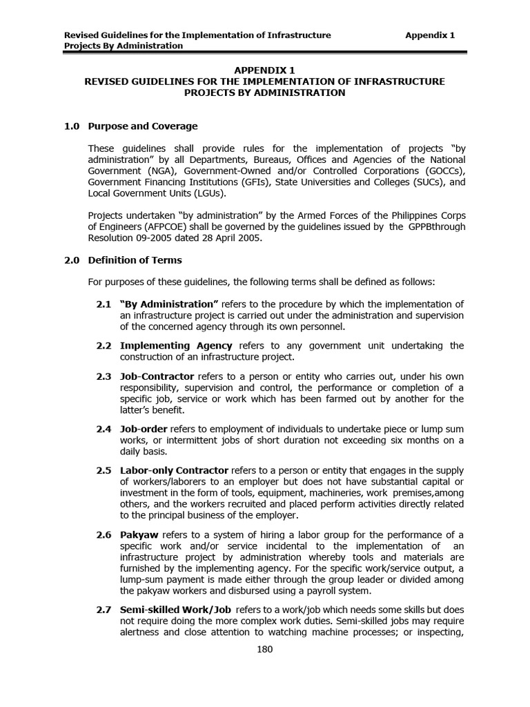 COA Guidelines for Administered Projects | PDF | Employment | Economies