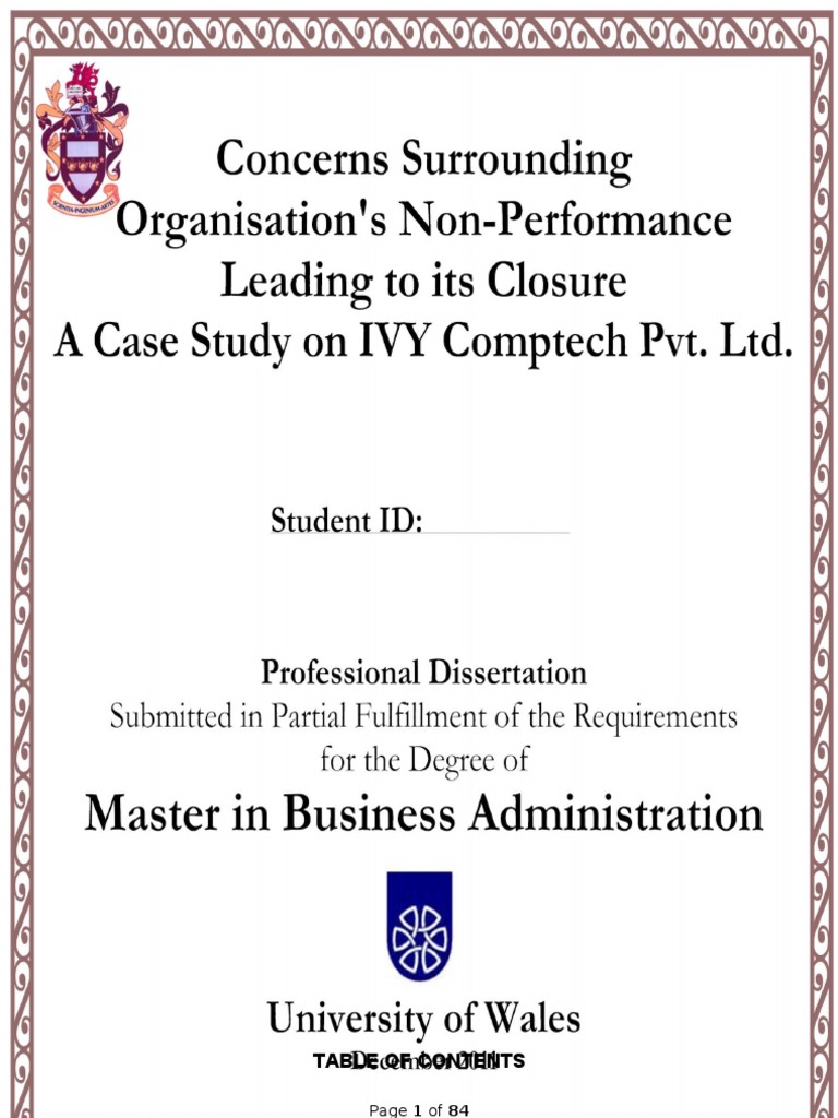 Dissertation IVY Comptech | PDF | Strategic Management | Competence ...