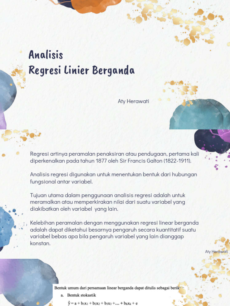Modul 1 Regresi Linier Berganda | PDF