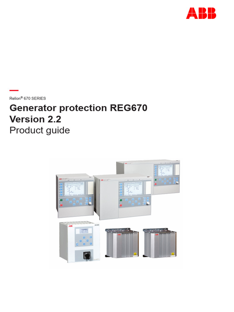 1MRK502074-BEN - en - P - Product Guide, Generator Protection REG670 ...