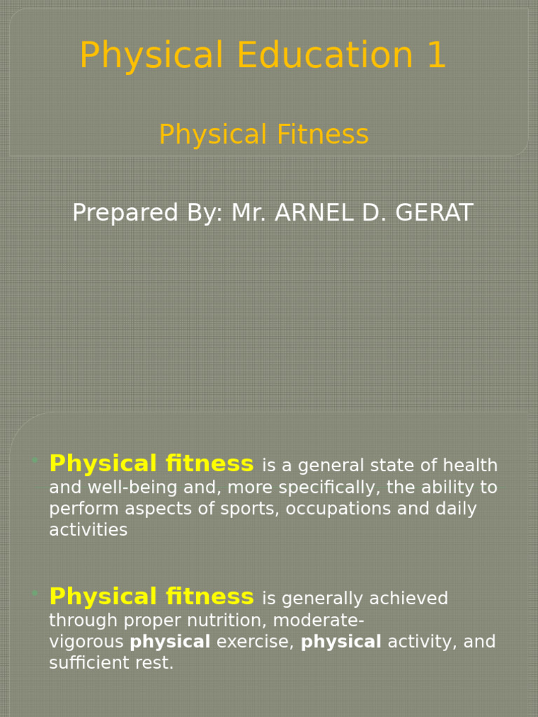 Physical Fitness | PDF