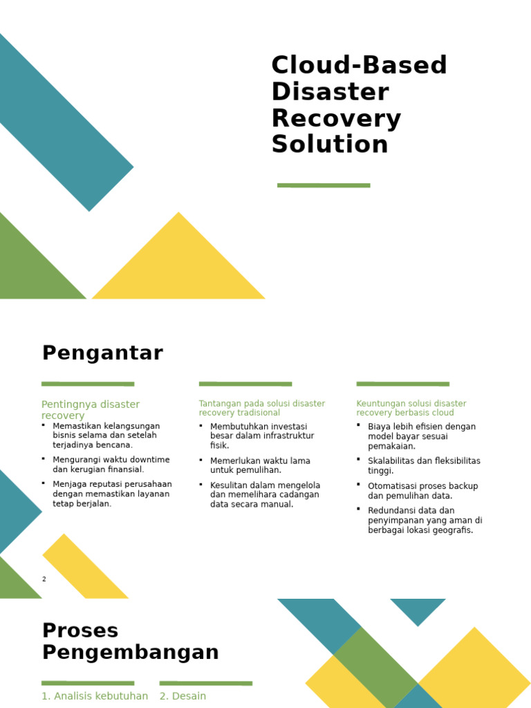 Cloud-Based Disaster Recovery Solution | PDF