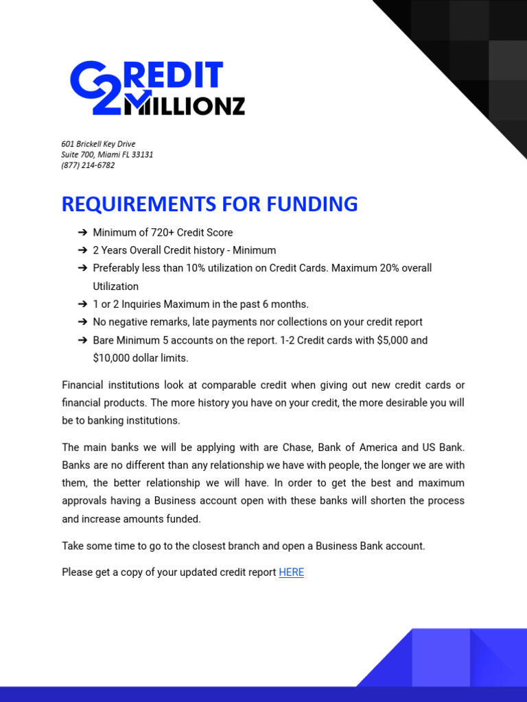 C2M - PROCESS FOR FUNDING 100-300k at 0% | PDF | Credit Card | Credit ...