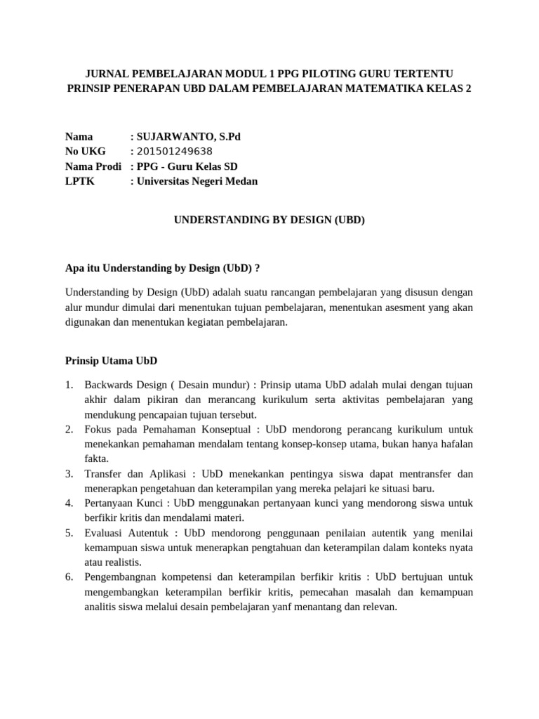 Jurnal Pembelajaran PPG Piloting Tahap 2 | PDF