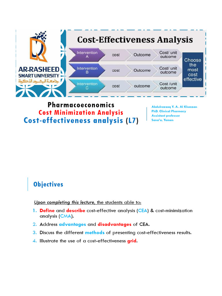 Cma + Cea (L7) | PDF | Cost Effectiveness Analysis | Therapy