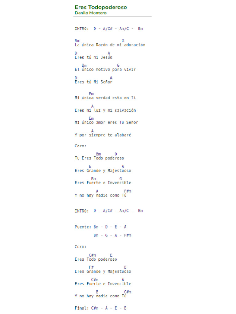 Eres Todo Poderoso VRS Peru | PDF