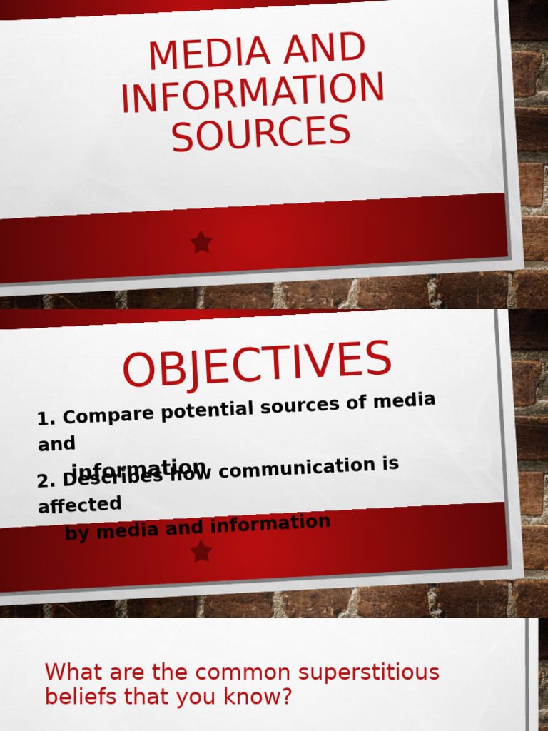 Media and Information Sources | PDF