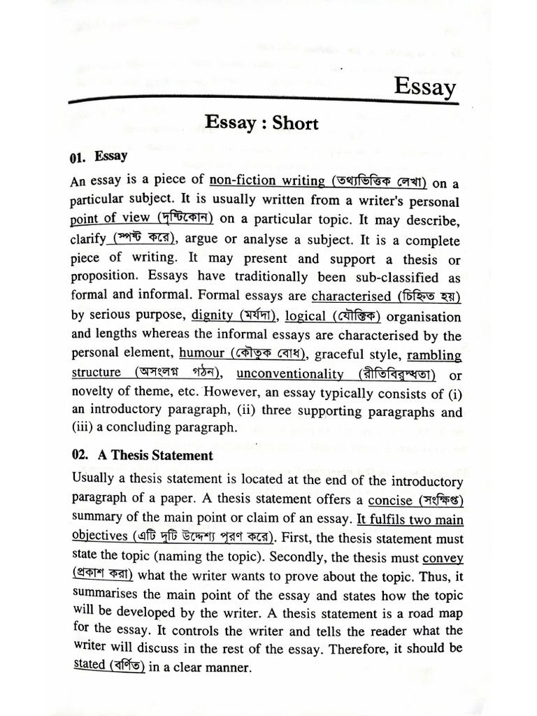 Essay Writing - Prof MD Mujibur Rahman | PDF