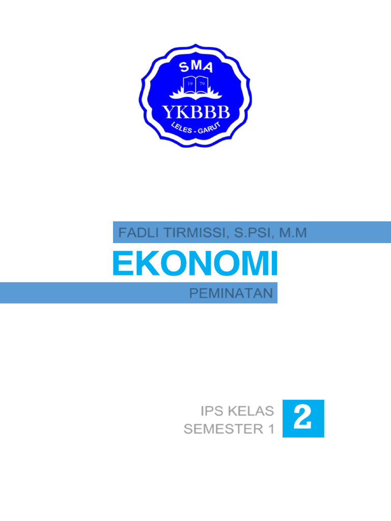 Modul Pelajaran Ekonomi Peminatan XI IPS 1 | PDF