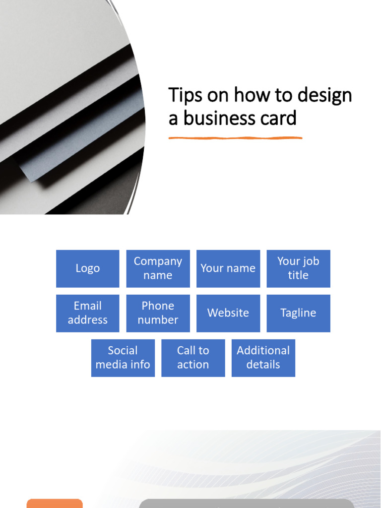 Tips On How To Design A Business Cards | PDF