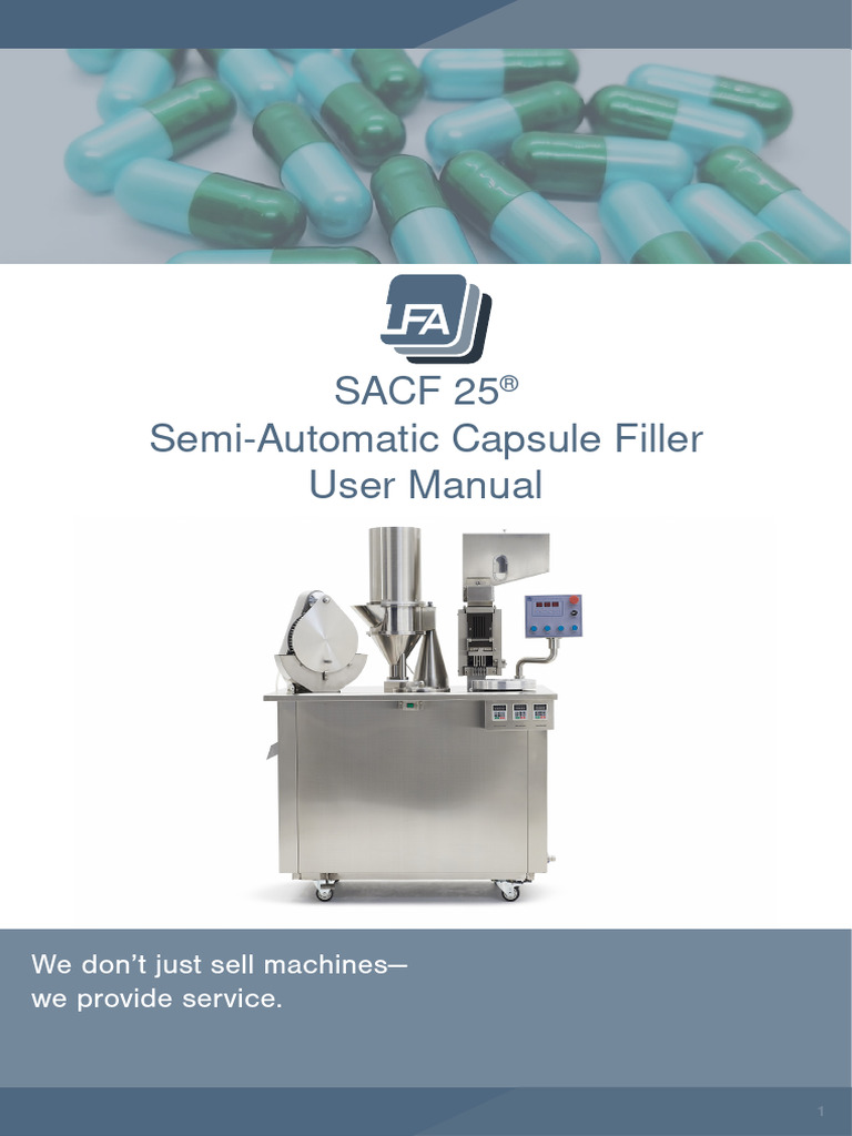 Capsule Filling Machine - Manual Book | PDF